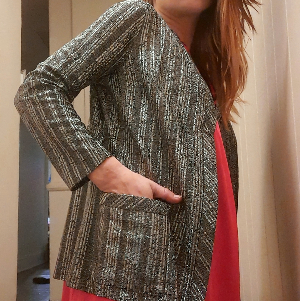1970's Metallic Silver Disco Jacket - Gem